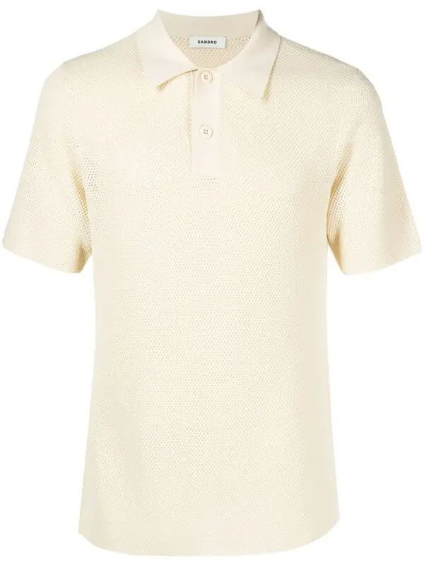 Sandro Waffle-knit Polo Shirt
