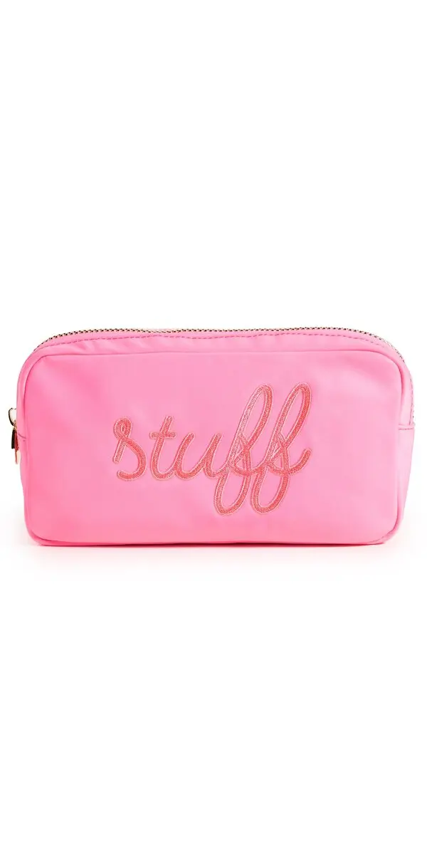 Stoney Clover Lane Stuff Embroidered Small Pouch - Bubblegum