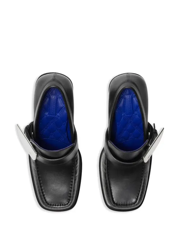 Burberry London Shield 90mm Leather Loafers - Black