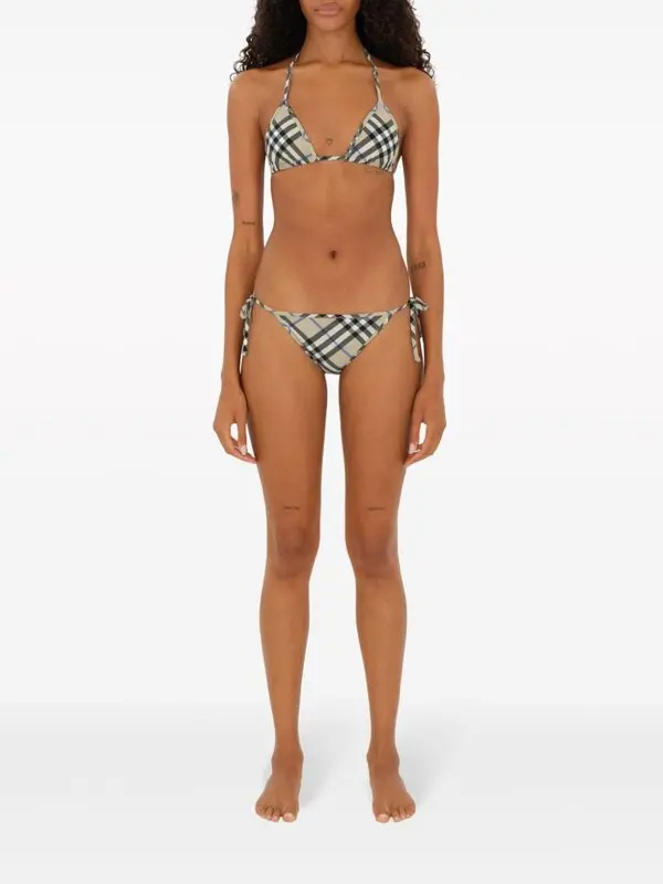 Burberry Vintage Check Bikini Bottom - Neutrals