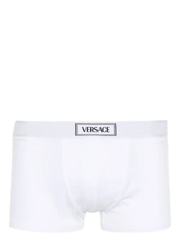 Versace Jacquard-logo Boxers - White