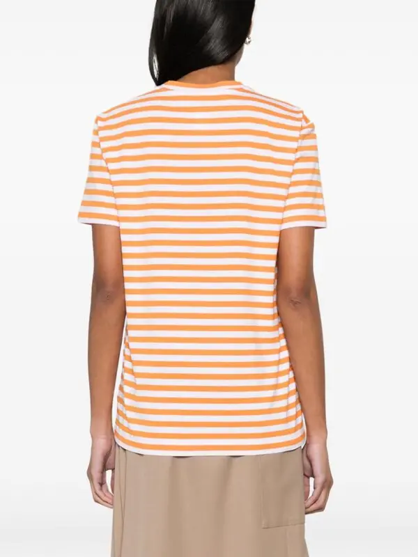 PATOU Logo-print Striped T-shirt - Orange