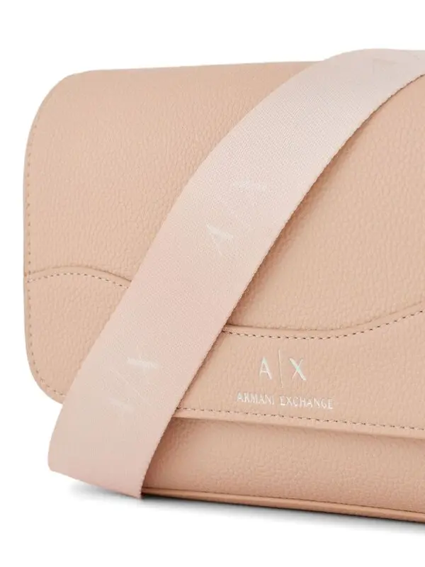 Armani Exchange Logo-stamp Pebble-texture Crossbody Bag