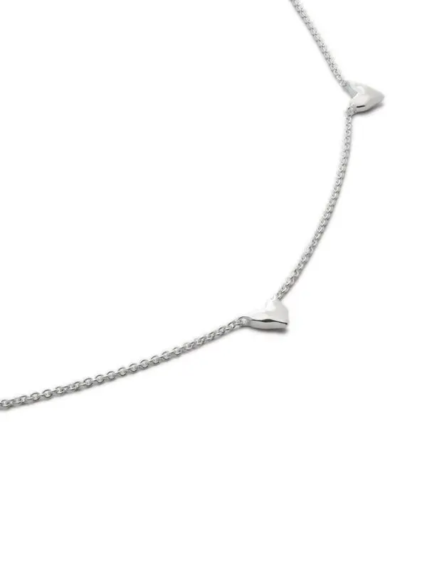 Monica Vinader Heart Station Sterling Necklace - Silver