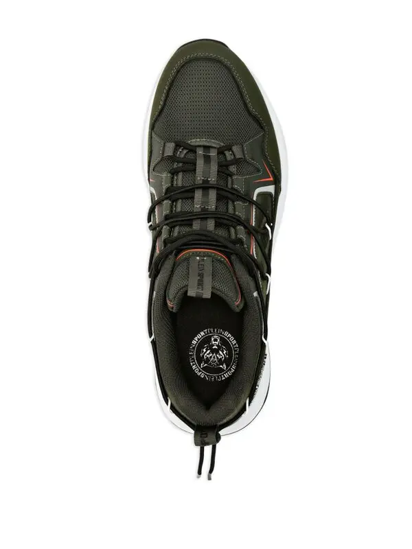 PLEIN SPORT Panelled Lace-up Sneakers - Green