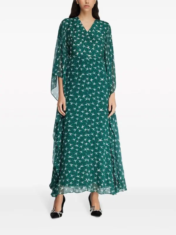 Karl Lagerfeld Logo-Print Maxi Dress In Green - 87% Off | Editorialist