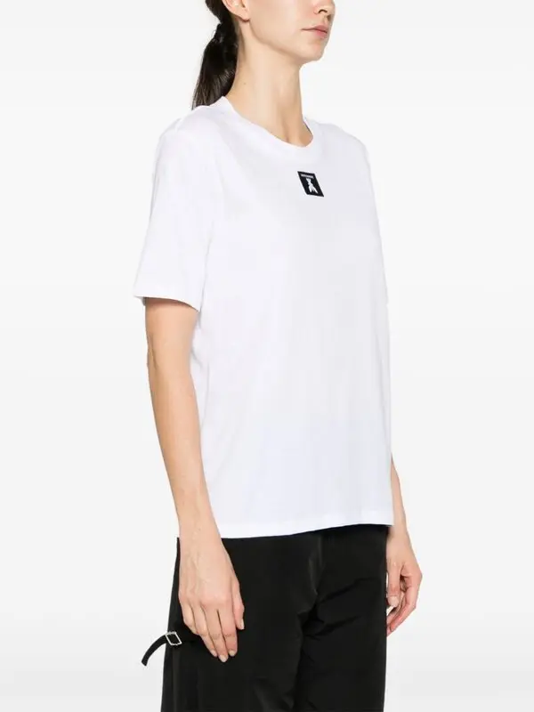 Patrizia Pepe Logo-patch Cotton T-shirt - White