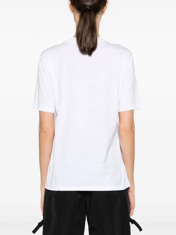 Patrizia Pepe Logo-patch Cotton T-shirt - White