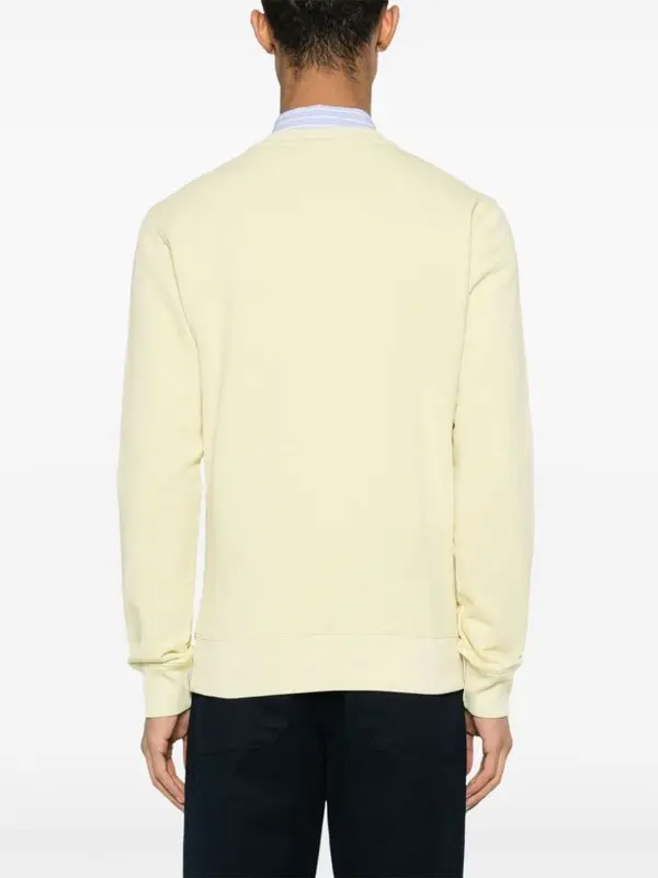 Maison Kitsuné Fox-patch Cotton Sweatshirt - Yellow