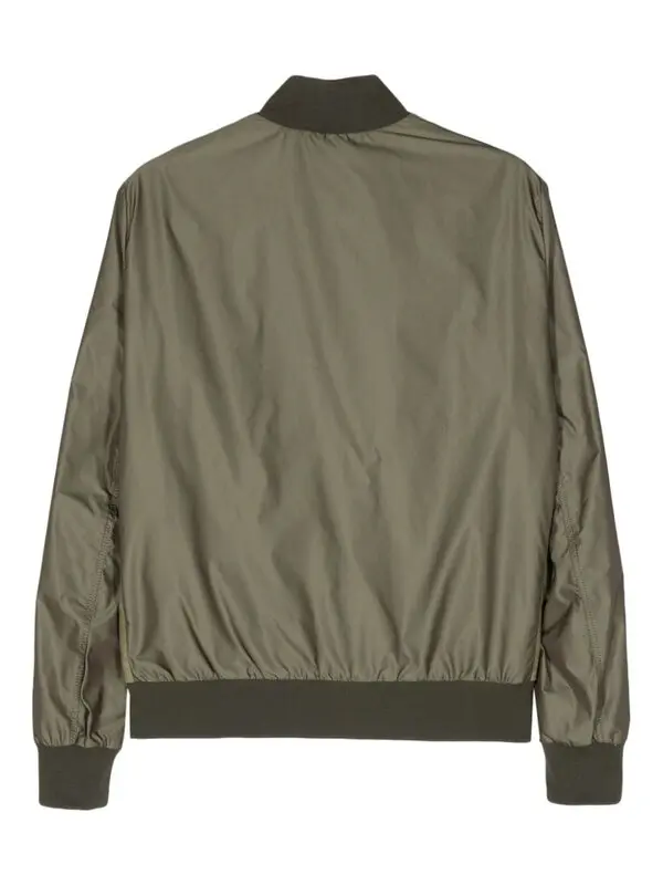 MOORER Contrast-panel Suede Bomber Jacket