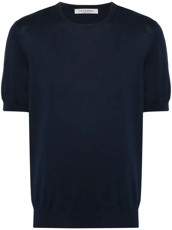 FILERIA Fine-knit Short-sleeved Jumper