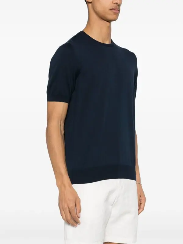 FILERIA Fine-knit Short-sleeved Jumper