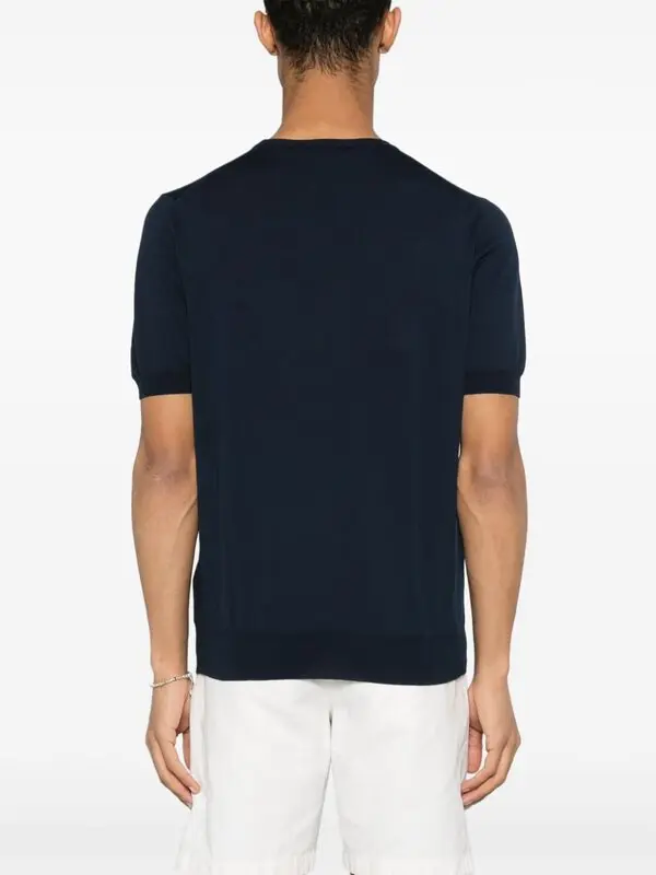 FILERIA Fine-knit Short-sleeved Jumper