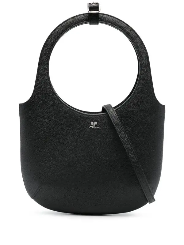 COURREGES Holy Leather Tote Bag - Black