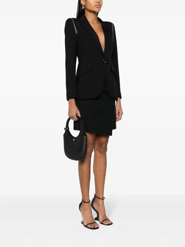 COURREGES Holy Leather Tote Bag - Black