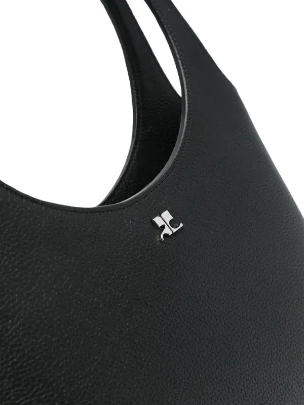 COURREGES Holy Leather Tote Bag - Black