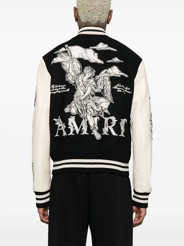 Amiri Ma Angel Varsity Jacket In Black - 40% Off | Editorialist