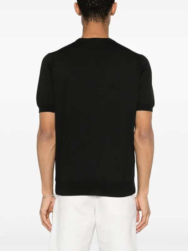 FILERIA Fine-knit Short-sleeved Jumper