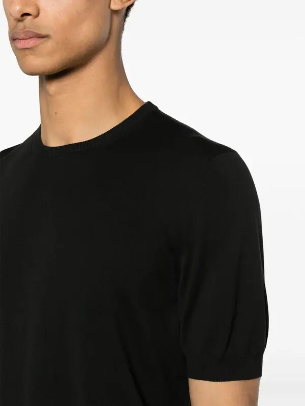 FILERIA Fine-knit Short-sleeved Jumper
