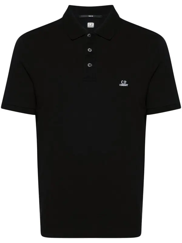 C.P. COMPANY Logo-appliqué Polo Shirt