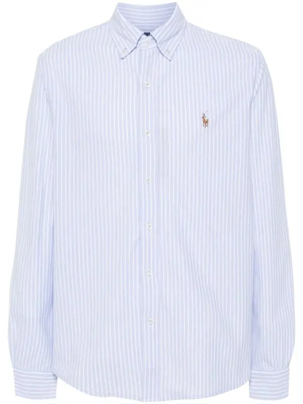 Polo Ralph Lauren Polo-pony-motif Striped Shirt - Blue