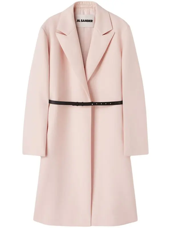 JIL SANDER Belted Peak-lapel Coat