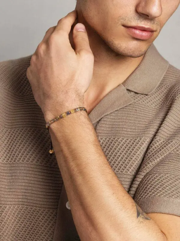 NIALAYA JEWELRY Logo-engraved Beaded Bracelet