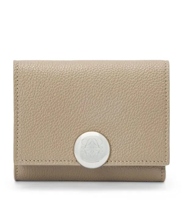 Loewe Leather Pebble Wallet - Green