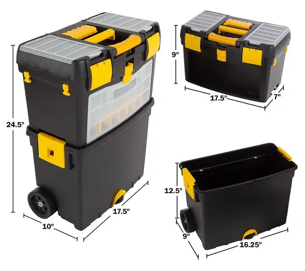 STALWART Portable Toolbox With Wheels