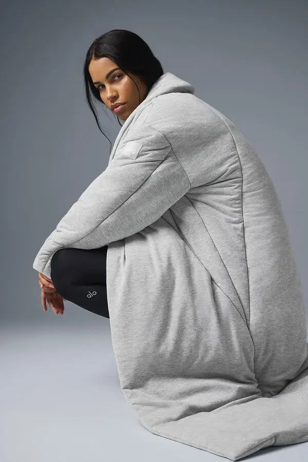 Alo Yoga Quilted Perfection Puffer Jacket - Athletic Heather Grey