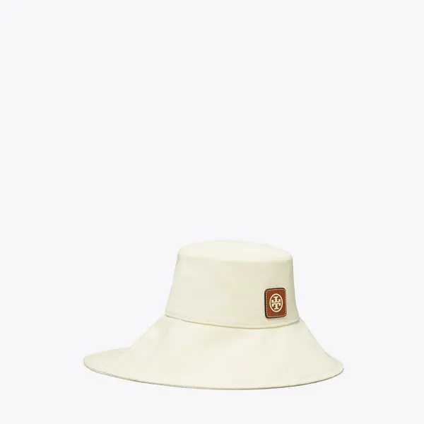 Tory Burch Wide Brim Hat In Ivory Pearl - 40% Off | Editorialist display picture 1