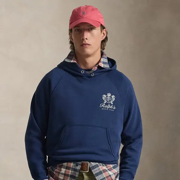 Ralph Lauren Vintage Fit Fleece Graphic Hoodie - Dark Cobalt