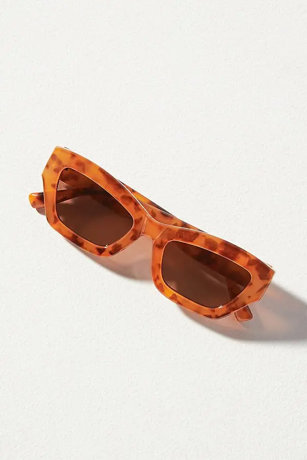Anthropologie Blocked Cat-Eye Sunglasses - Yellow | Editorialist display picture 1