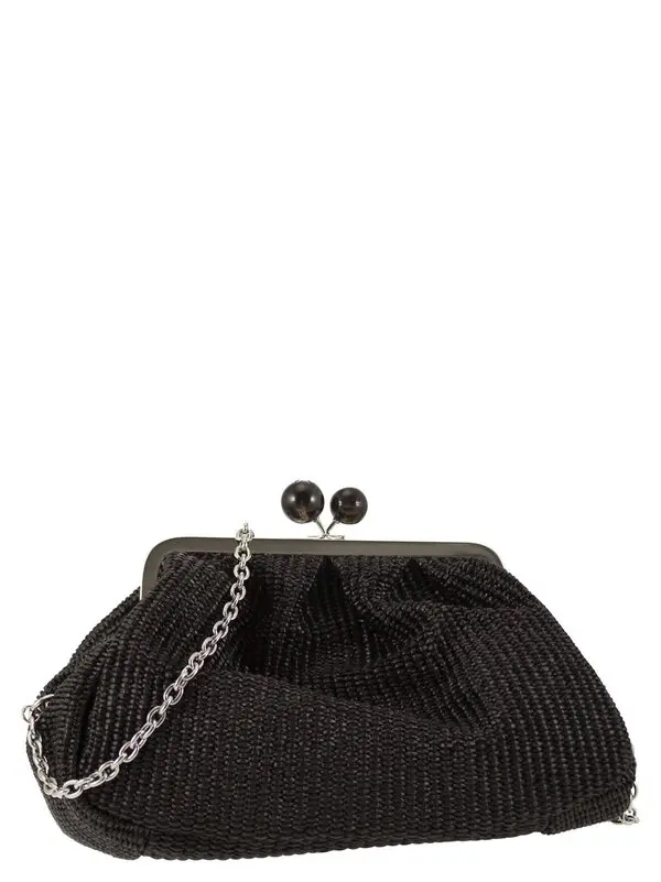 Max Mara Fortuna Pastry Bag Medium Raffia Effect