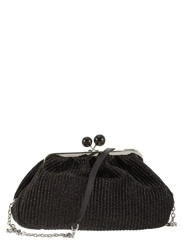 Max Mara Fortuna Pastry Bag Medium Raffia Effect