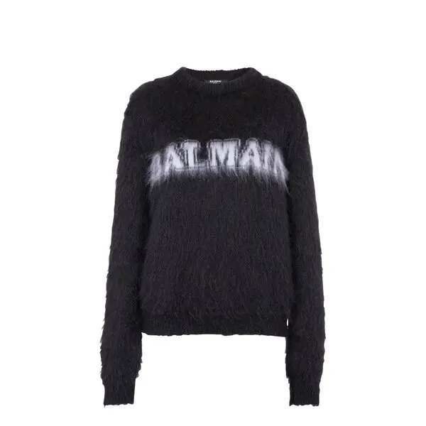 Balmain Logo Pullover - Black