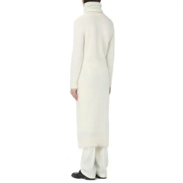 Saint Laurent Extra Long Mohair Sweater - White