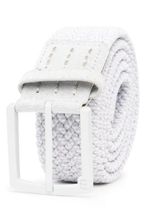 Travis Mathew Staggerwing 2.0 Braided Belt - Micro Chip/ White