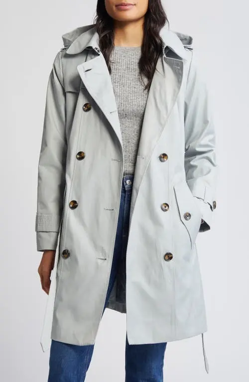 London Fog Water Repellent Belted Trench Coat