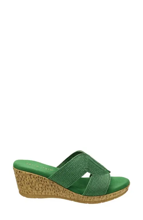 DAVID TATE Vibe Wedge Slide Sandal - Green
