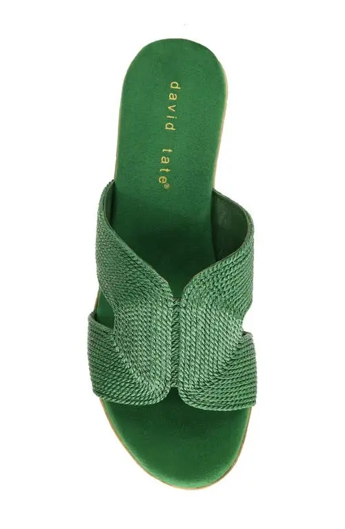 DAVID TATE Vibe Wedge Slide Sandal - Green