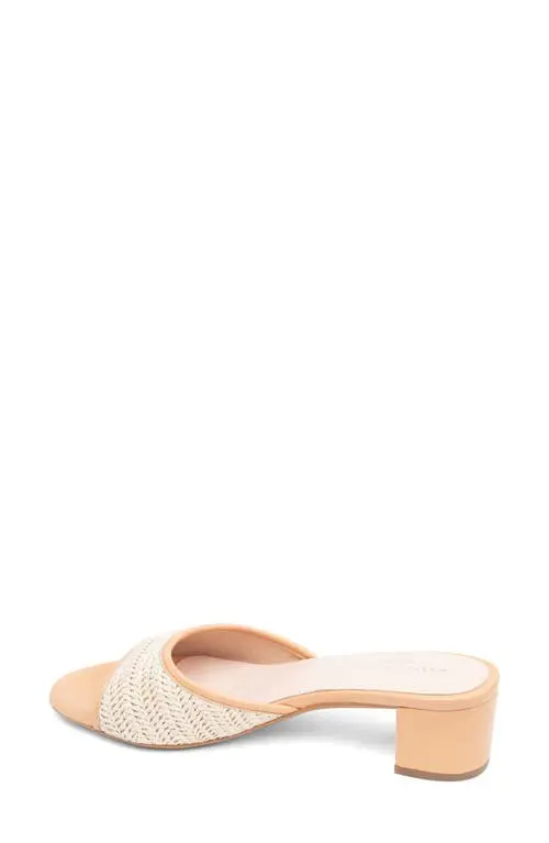 PATRICIA GREEN Sienna Raffia Slide Sandal - Beige
