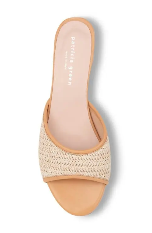 PATRICIA GREEN Sienna Raffia Slide Sandal - Beige