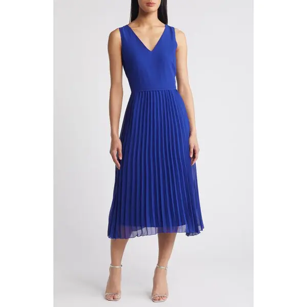 knee length dresses for ladies 70s Themes Black and Sequin Accordion Pleated Midi Dress Size M – CRITERIA  VINTAGE main image 0