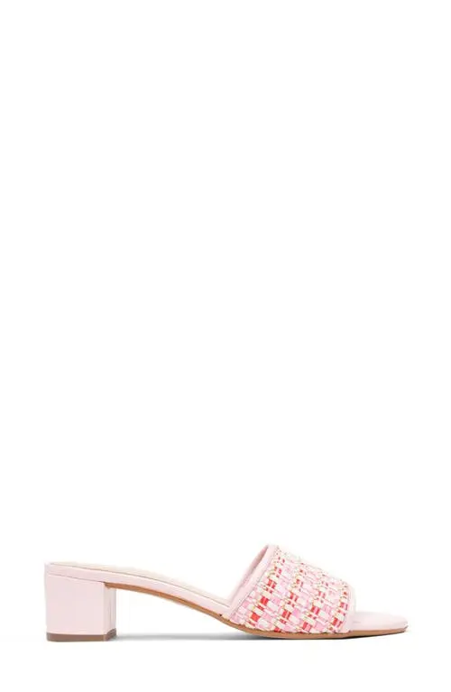 PATRICIA GREEN Harper Raffia Slide Sandal - Blush Pink