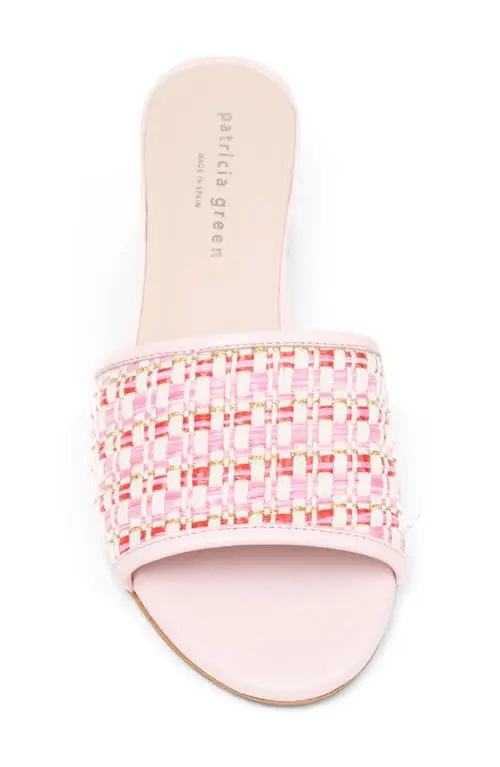 PATRICIA GREEN Harper Raffia Slide Sandal - Blush Pink