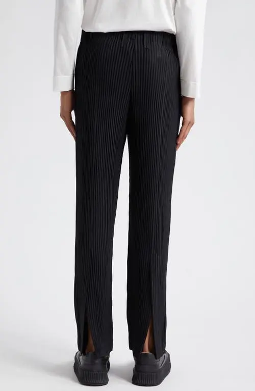 Issey Miyake Pleated Straight Leg Tailored Trousers