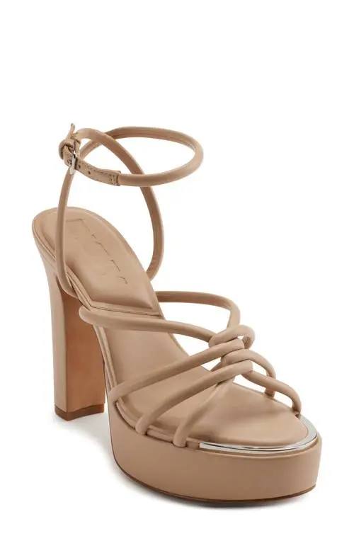 Dkny Ankle Strap Platform Sandal - Light Taupe