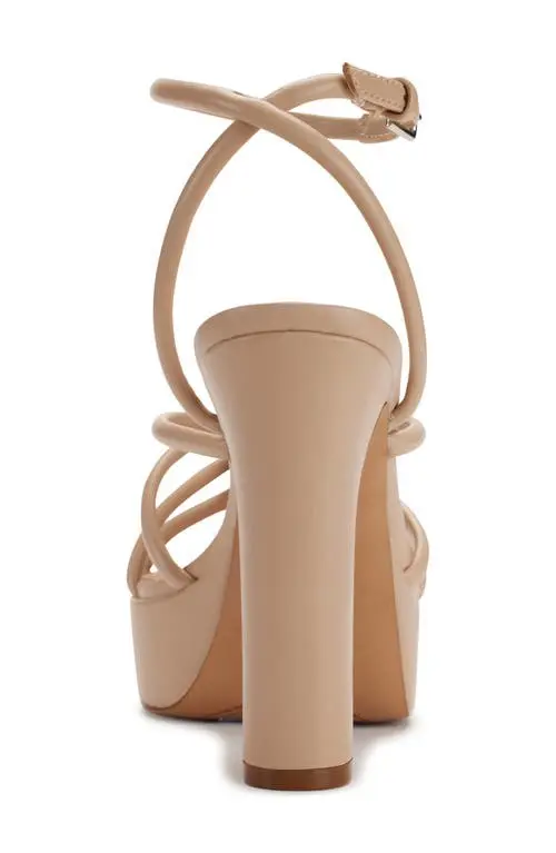 Dkny Ankle Strap Platform Sandal - Light Taupe