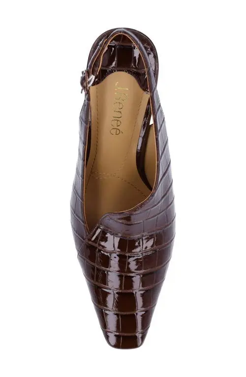 J. Reneé Prissy Slingback Pump - Brown